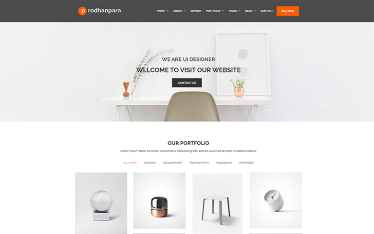 Prodhanpara - Personal portfolio WordPress Theme - Template Witch