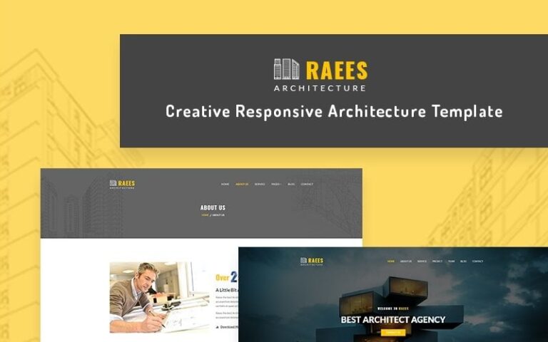 Raees - Responsive Architecture / Architect Website Template - Template Witch