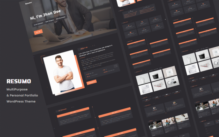 Resumo - Personal Portfolio WordPress Theme - Template Witch