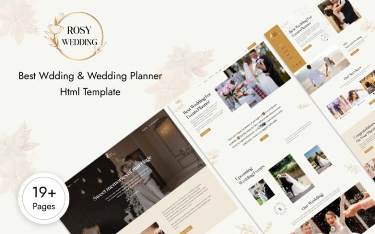 Rosy - Wedding Planner HTML Template - Template Witch