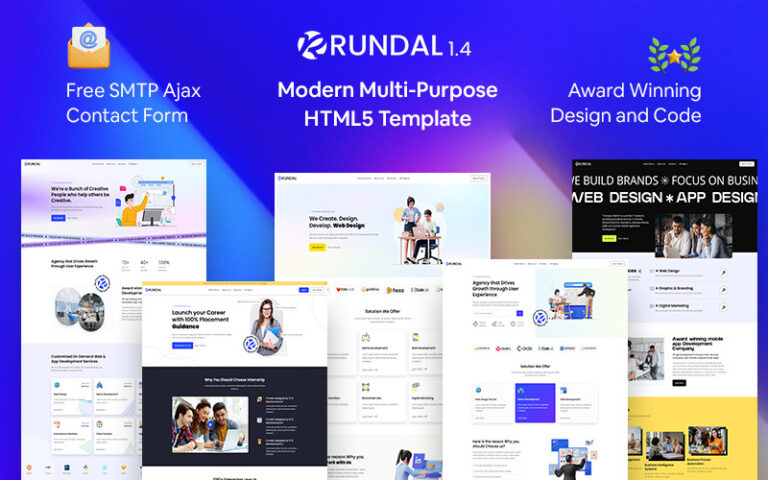 Rundal - Modern Multi-Purpose HTML5 Template - Template Witch