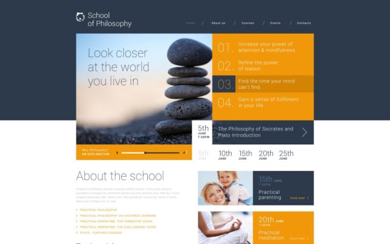 School of Philosophy WordPress Theme - Template Witch