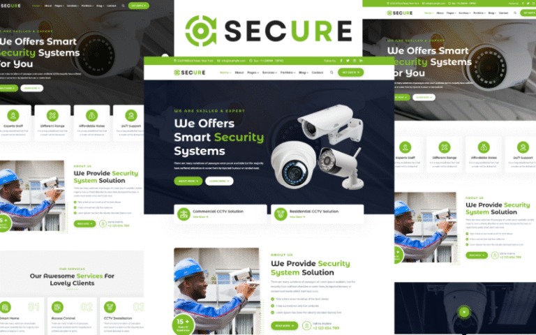 Secure - CCTV Security HTML5 Template - Template Witch
