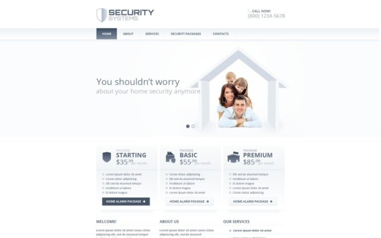 Security Responsive Website Template - Template Witch