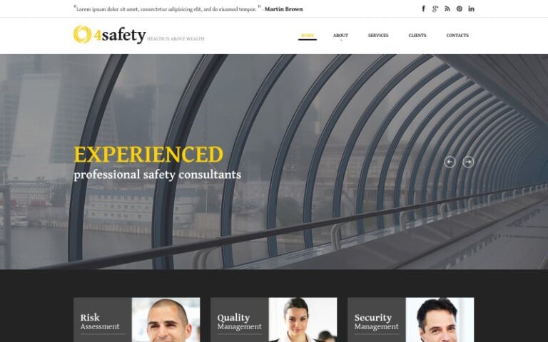 Security Responsive Website Template - Template Witch
