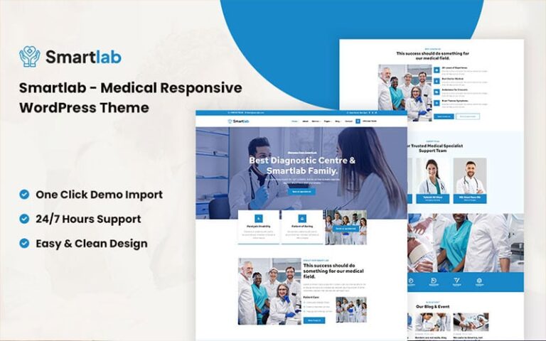 Smartlab - Medical Responsive WordPress Theme - Template Witch