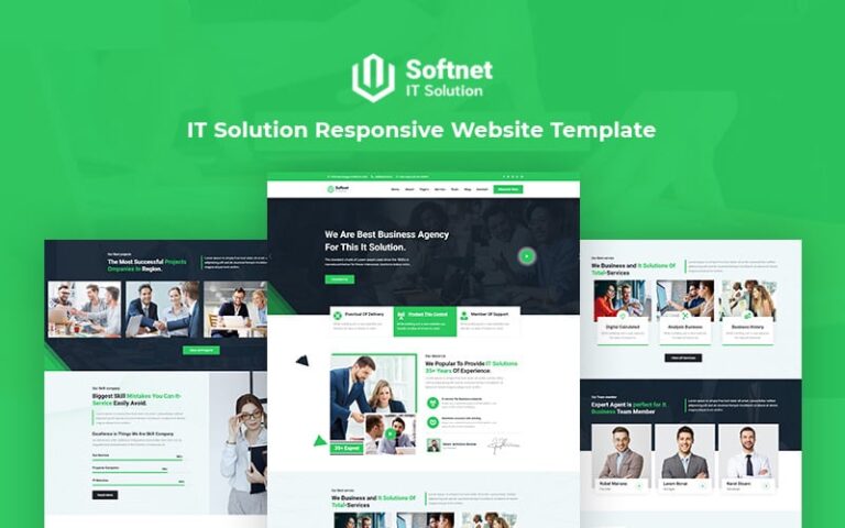 Softnet - IT Solution And Technology Responsive Website Template - Template Witch
