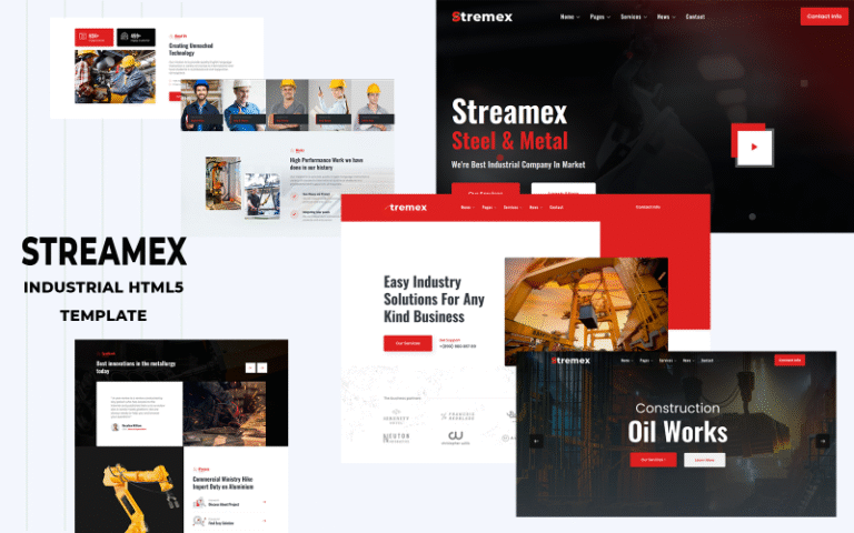 Streamex - Industrial and Construction HTML Template - Template Witch