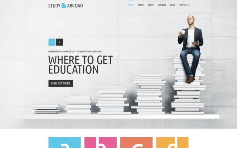 Study Abroad Website Template - Template Witch