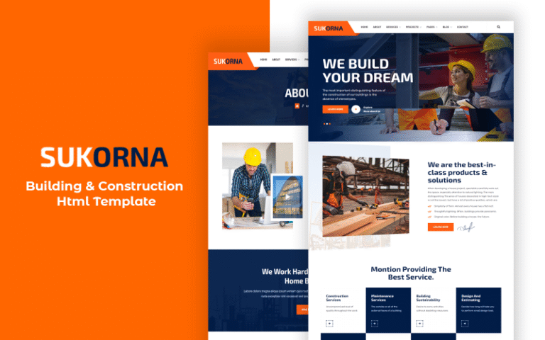 Sukorna - Building & Construction Html Template - Template Witch