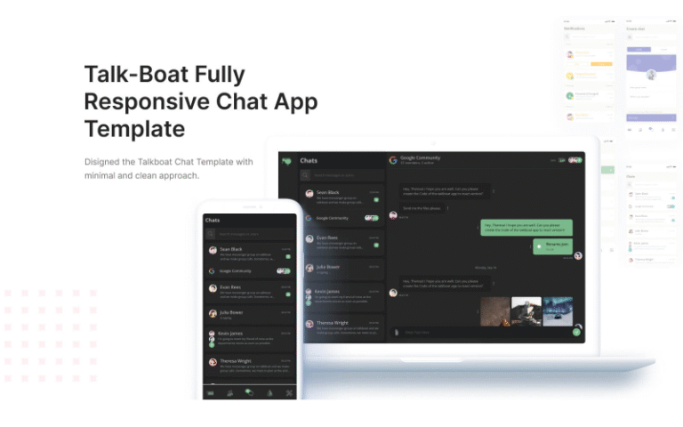 Talkbot - React and Html Bootstrap Chat App Template - Template Witch