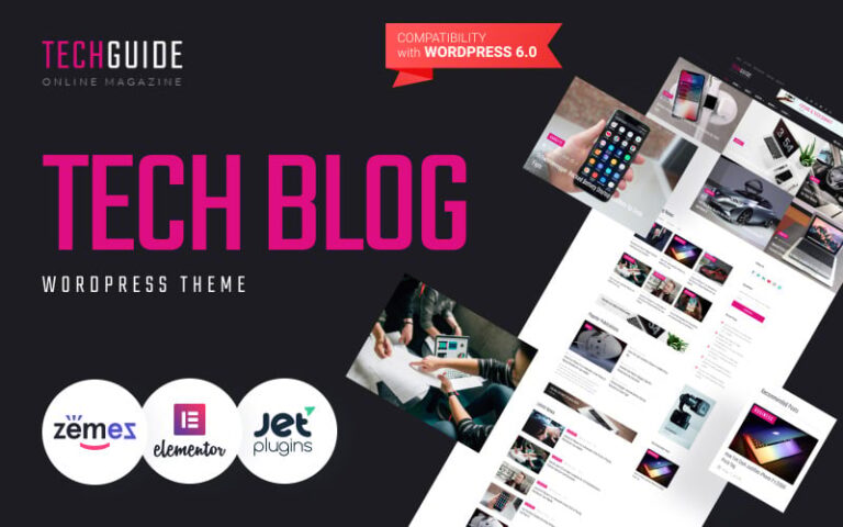 Techguide - Tech Blog WordPress Elementor Theme - Template Witch