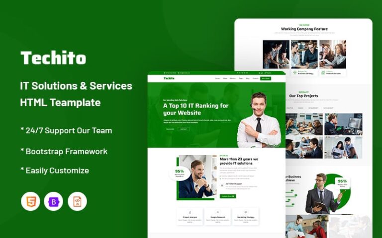 Techito – IT Solutions & Services Website Template - Template Witch