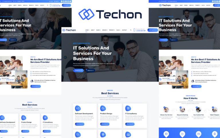 Techon - IT Solutions and Services HTML5 Website Template - Template Witch