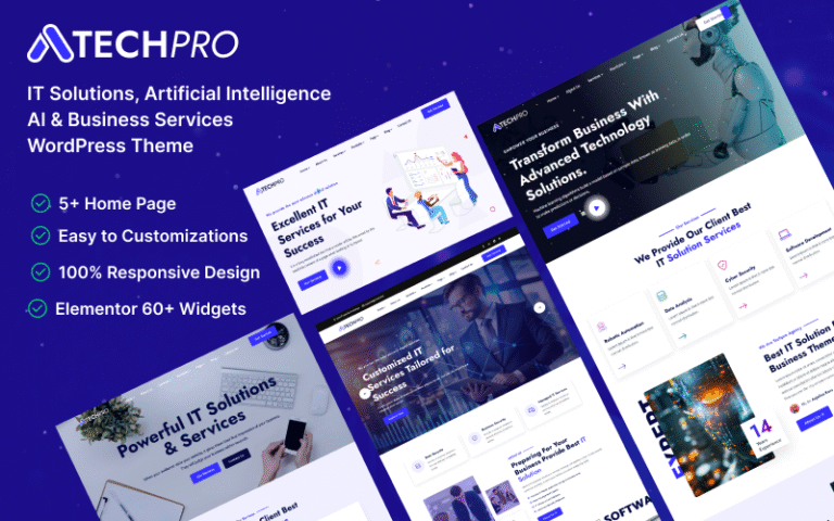 TechPro - IT Solutions, Artificial Intelligence AI & Business Services WordPress Theme ...