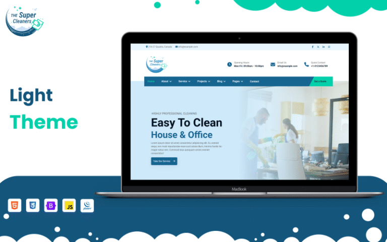 The Super Cleaners - Multipage Cleaning Services HTML Website Template - Template Witch