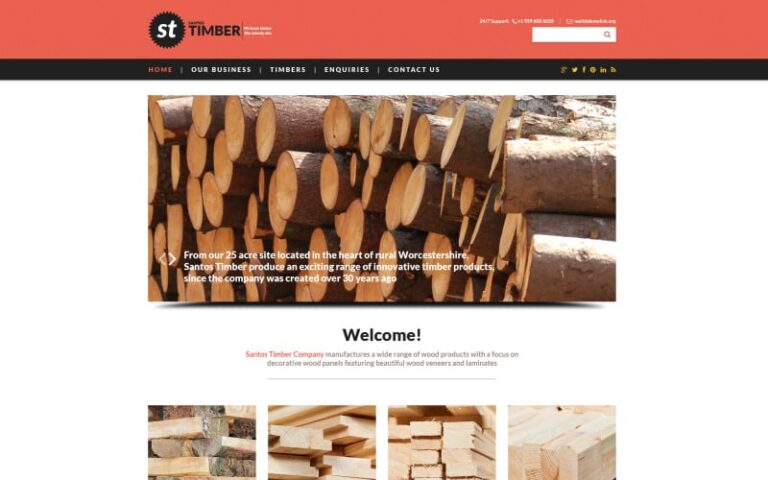 Timber Responsive Website Template - Template Witch