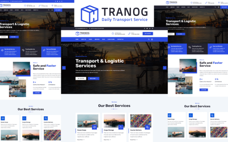 Tranog - Transportation and Logistics HTML5 Template - Template Witch