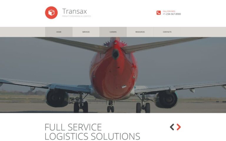 Transportation Services Website Template - Template Witch