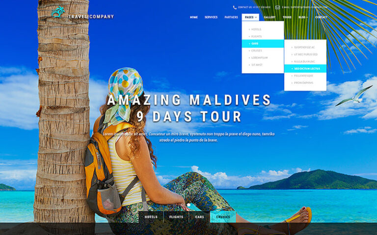 Travel Booking Website Template - Template Witch