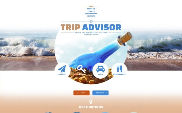 Travel Guide Responsive Website Template - Template Witch