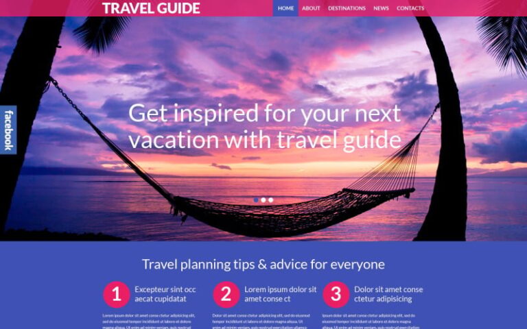 Travel Guide Responsive WordPress Theme - Template Witch