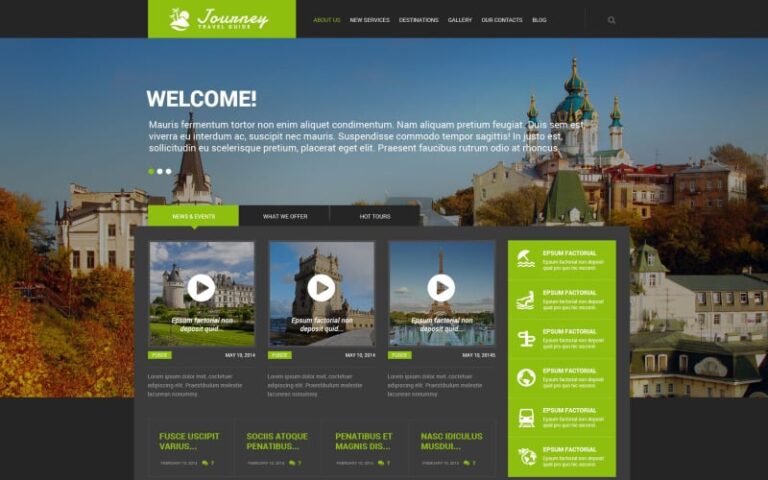 Travel Guide Responsive WordPress Theme - Template Witch