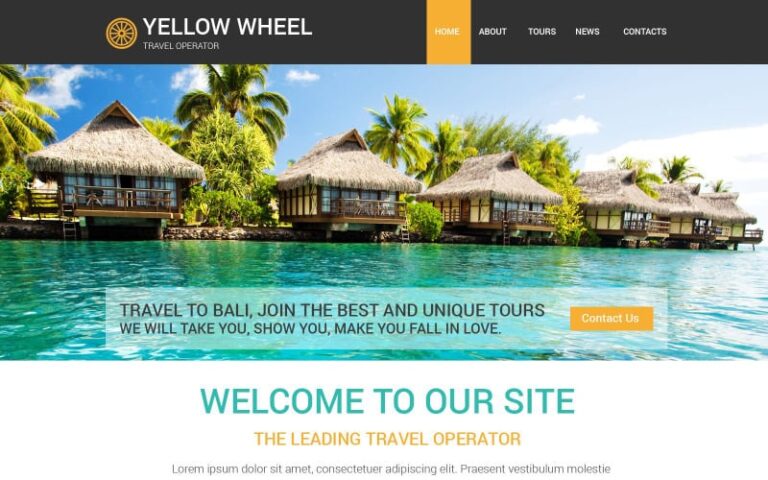 Travel Operator Website Template - Template Witch
