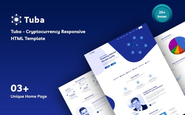 Tuba - Cryptocurrency Responsive Website Template - Template Witch