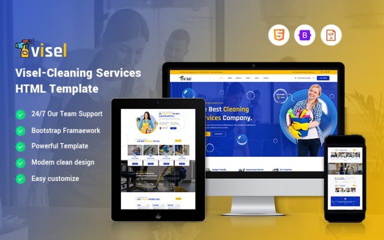 Visel - Cleaning Service Website Template - Template Witch