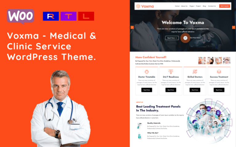 Voxma - Medical & Clinic Service WordPress Theme. - Template Witch