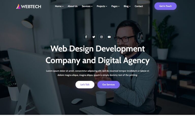 Webtech - Web Development Services HTML5 Responsive Website Template ...