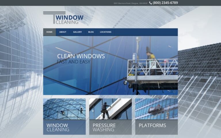 Window Cleaning Responsive Website Template - Template Witch