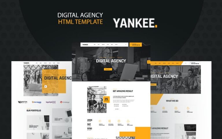 Yankee - Digital Agency HTML5 Website Template - Template Witch