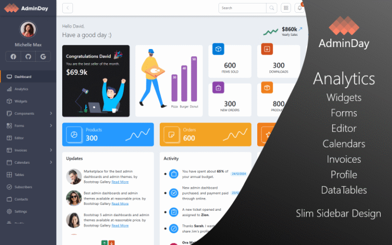 Admin Day - Bootstrap Admin Template - Template Witch
