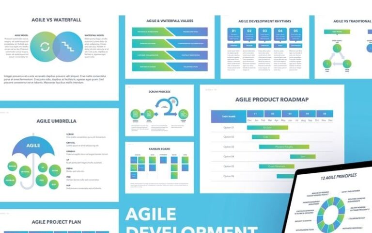 Agile Development PowerPoint template - Template Witch