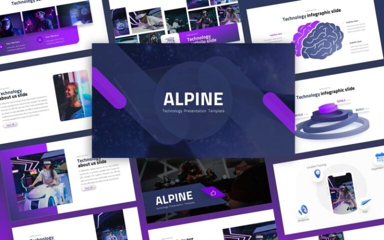 Alpine - Technology Multipurpose PowerPoint Template - Template Witch
