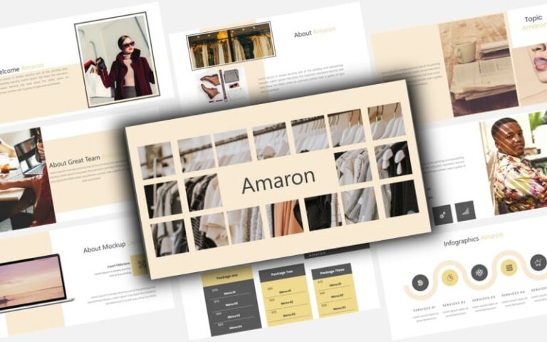 Amaron Creative Business PowerPoint template - Template Witch