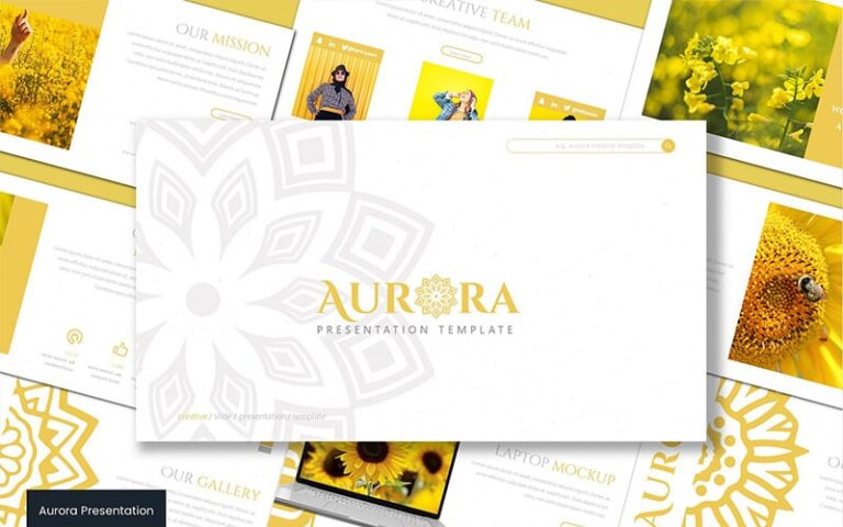 Aurora PowerPoint template - Template Witch