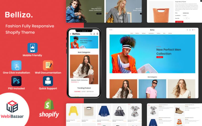 Bellizo - Clean & Versatile Responsive Fashion Shopify Theme - Template ...