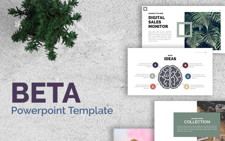 Beta - PowerPoint template - Template Witch