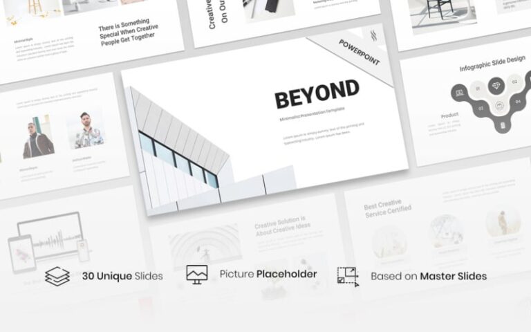 Beyond – Minimalist PowerPoint Presentation Template - Template Witch