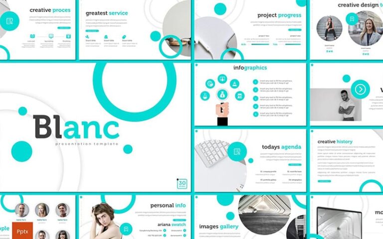 Blanc PowerPoint template - Template Witch