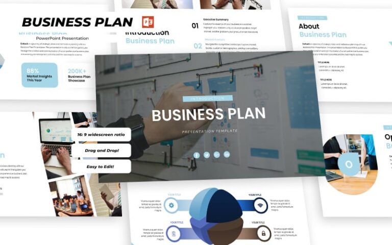 Business Plan - Business PowerPoint Presentation Template - Template Witch
