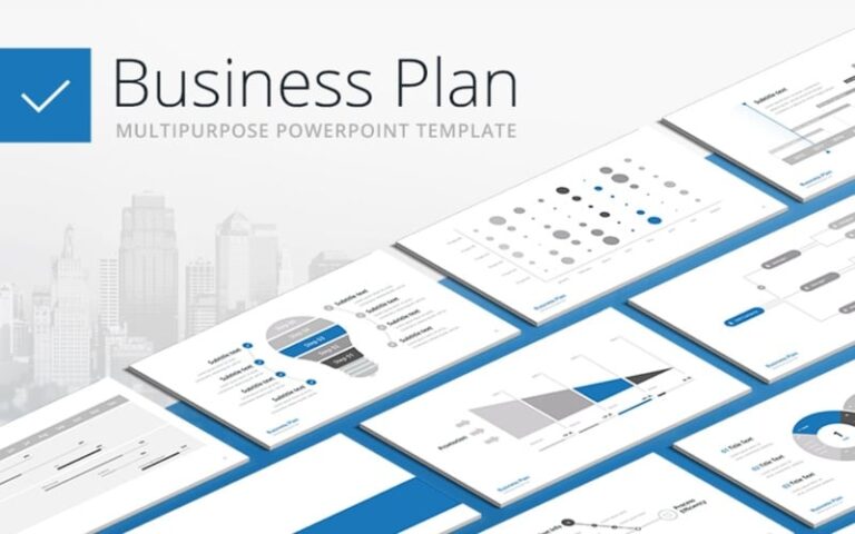 Business Plan PPT - Multipurpose PowerPoint template - Template Witch
