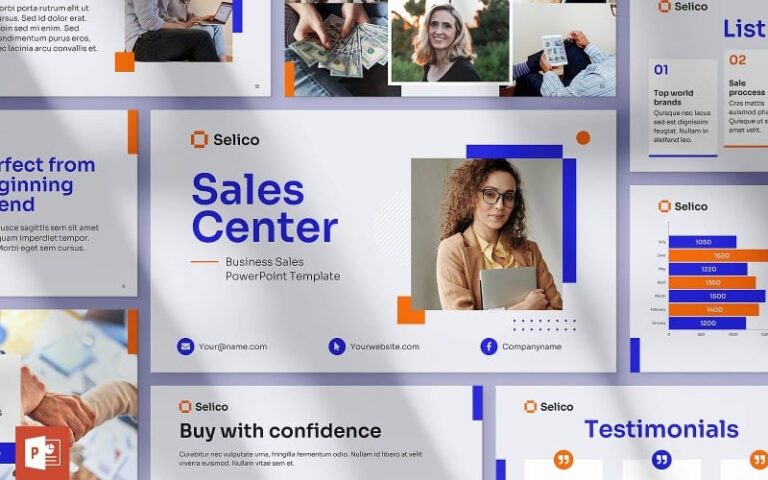 Business Sales Presentation PowerPoint Template - Template Witch