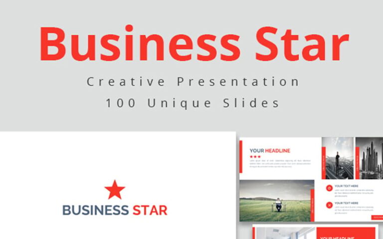 Business Star PowerPoint template - Template Witch