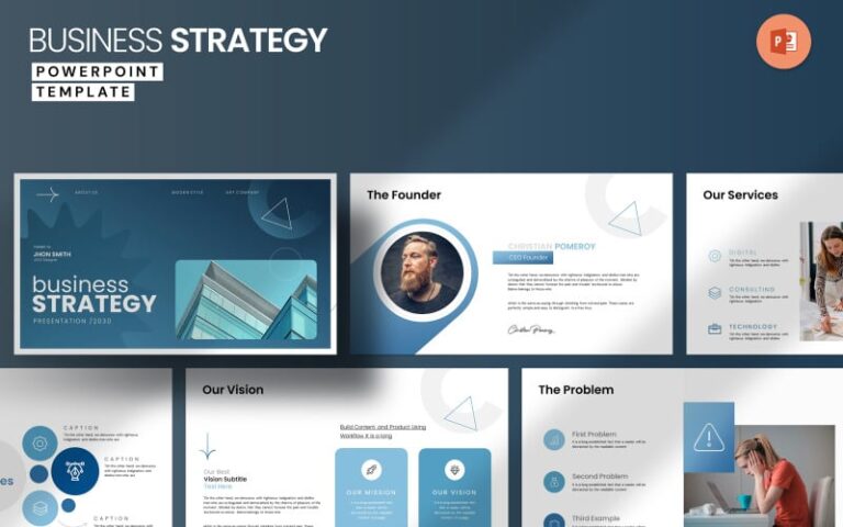 Business Strategy layout PowerPoint Template - Template Witch