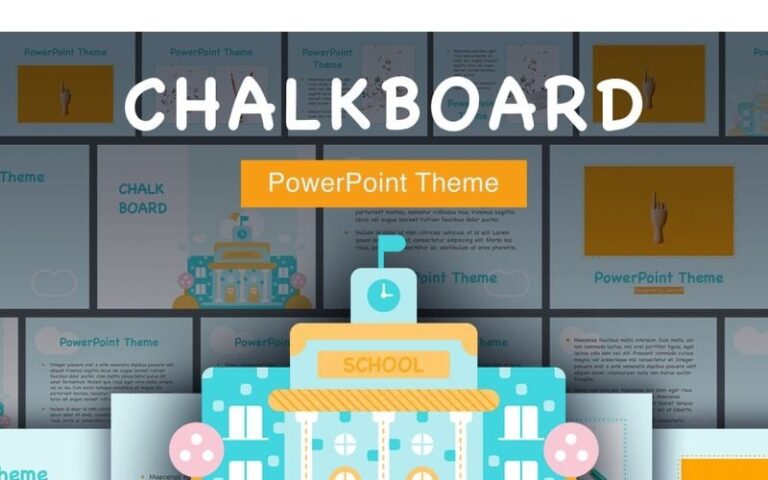 Chalkboard PowerPoint template - Template Witch