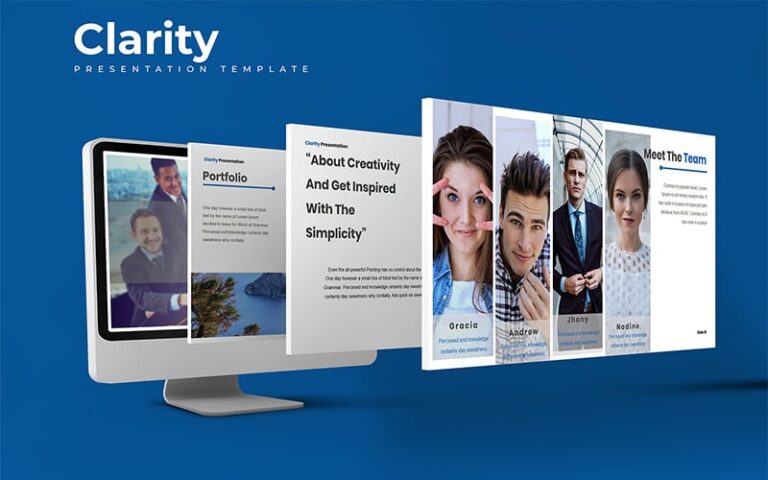 Clarity - PowerPoint template - Template Witch